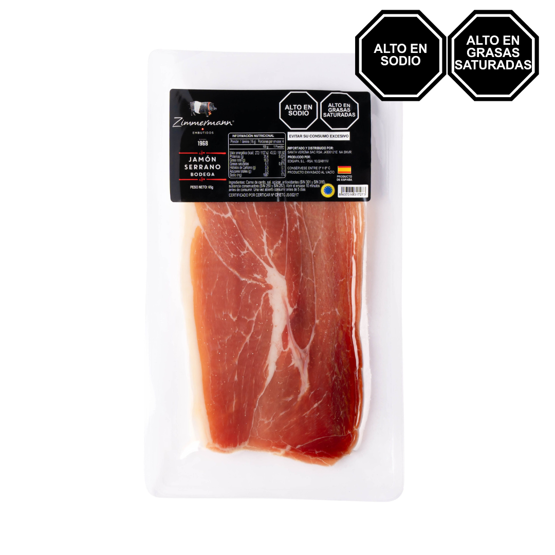 Jamón Serrano Bodega 65g – Zimmermann